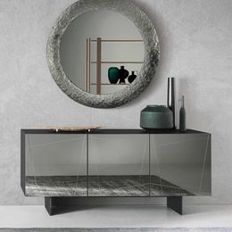 Pharao24.de Spiegelglas Sideboard in modernem Design Wangengestell aus Metall