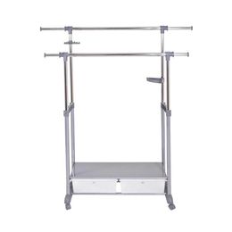 Pharao24.de Garderobenwagen aus Metall mit Schubladen