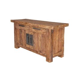 Pharao24.de Sideboard aus Teak Massivholz Landhaus rustikal