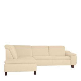 Pharao24.de Ecksofa in Beige Nussbaumfarben