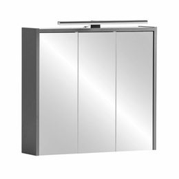 Pharao24.de Lichtspiegelschrank Badezimmer Spiegelschrank mit LED Beleuchtung 3 t&uuml;rig