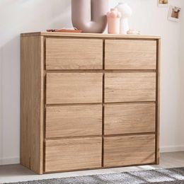 Pharao24.de Dielen Kommode aus Eiche Massivholz zwei Schubladen