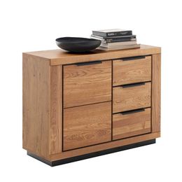 Pharao24.de Dielen Kommode in Wildeichefarben MDF und Massivholz
