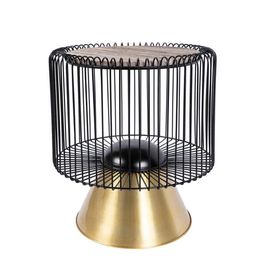 Pharao24.de Beistelltisch in Goldfarben & Schwarz 51 cm breit