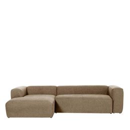Pharao24.de Sofaecke in Beige Chenille 300 cm breit