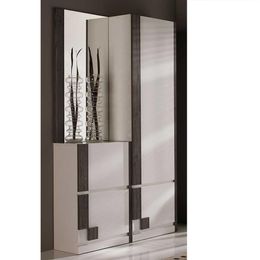 Pharao24.de Flurm&ouml;bel Set in Schwarzgrau und Wei&szlig; 120 cm breit (dreiteilig)