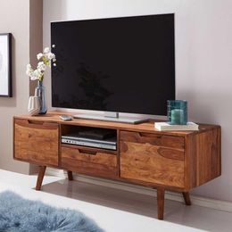 Pharao24.de Retro TV Board aus Sheesham Massivholz 135 cm breit