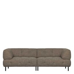Pharao24.de Dreisitzer Sofa Dunkelbraun meliert in modernem Design 245 cm breit