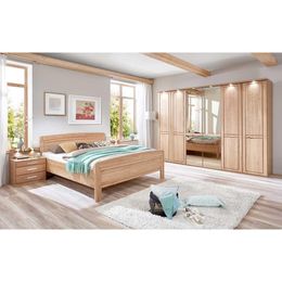 Pharao24.de Komplett Schlafzimmer aus Eiche teilmassiv LED Beleuchtung (vierteilig)