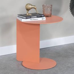 Pharao24.de Sofatisch Couchtisch in Terracotta aus Metall