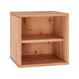 Pharao24.de Massiver Regalw&uuml;rfel aus Kernbuche Massivholz mit R&uuml;ckwand