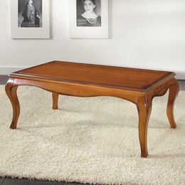 Pharao24.de Wohnzimmer Couchtisch im italienischen Design Tulpenbaum massiv