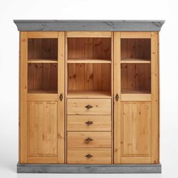 Pharao24.de Esszimmer Highboard aus Kiefer teilmassiv 145 cm hoch