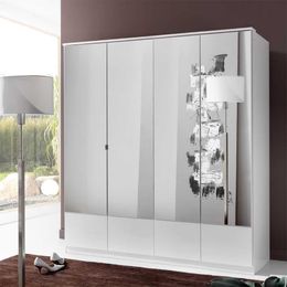 Pharao24.de Kleiderschrank in Wei&szlig; Spiegelt&uuml;ren
