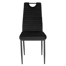 Pharao24.de Hochlehner Stuhl Set in Schwarz Gestell aus Metall (Set)