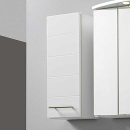 Pharao24.de Badezimmer H&auml;ngeschrank in Wei&szlig; Hochglanz 25 cm