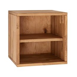 Pharao24.de Regalw&uuml;rfel mit Einlegeboden aus Wildeiche Massivholz 38x38 cm