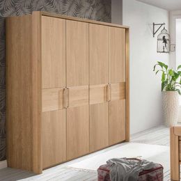 Pharao24.de Schlafzimmerschrank aus Eiche teilmassiv 4-t&uuml;rig