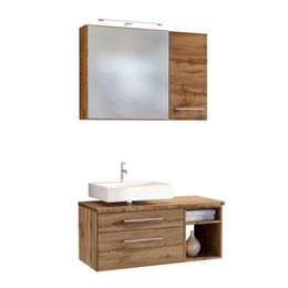 Pharao24.de Badezimmer Kombination im Wildeiche Dekor Made in Germany (dreiteilig)