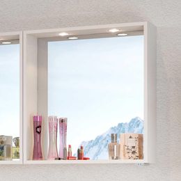 Pharao24.de Badezimmerspiegel mit LED Beleuchtung Wei&szlig;
