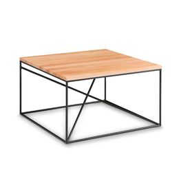 Pharao24.de Wohnzimmer Couchtisch aus Kernbuche Massivholz Metall in Schwarz
