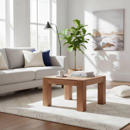 Pharao24.de Wohnzimmer Couchtisch aus Akazie Massivholz 40 cm hoch