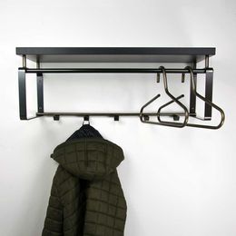 Pharao24.de H&auml;ngende Garderobe in Anthrazit Stahl