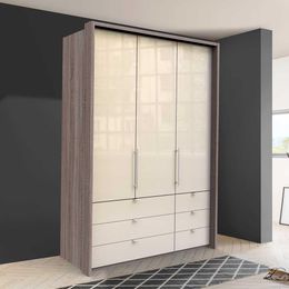 Pharao24.de Modern Jugend Kleiderschrank mit sechs Schubladen 2 t&uuml;rig