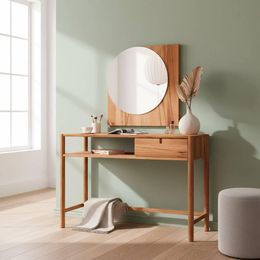 Pharao24.de Spiegeltisch aus Wildbuche Massivholz 145 cm hoch - 120 cm breit (zweiteilig)