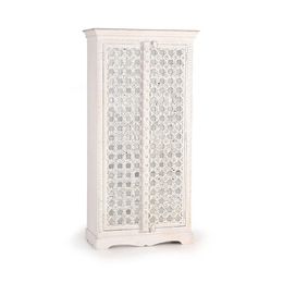 Pharao24.de Holzschrank Massiv Schrank Holz mit Spiegeln 2 t&uuml;rig