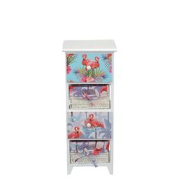 Pharao24.de Schlafkommode im Flamingo Design 30 cm breit