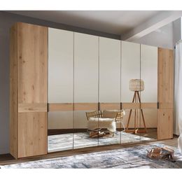 Pharao24.de Schlafzimmerschrank Dreht&uuml;renschrank 344 cm breit mit Spiegel T&uuml;ren