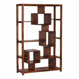 Pharao24.de Standregal aus Sheesham Massivholz modern