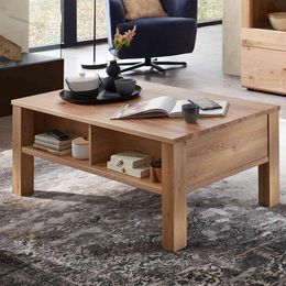 Pharao24.de Sofa Tisch mit Schublade in modernem Design Altesche teilmassiv