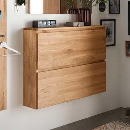 Pharao24.de Wand Schuhschrank aus Asteiche Massivholz zwei Schuhwalzen 110x84x24 cm Pharao24