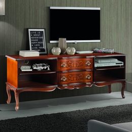 Pharao24.de TV Lowboard in Nussbaumfarben Barock Design