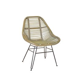Pharao24.de Schalenstuhl aus Rattan Eisen