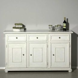 Pharao24.de Sidebord antikweiss im klassischen Stil 149 cm breit und 90 cm hoch