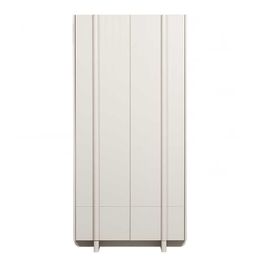Pharao24.de Wohnzimmerschrank modern in Hellgrau zwei Dreht&uuml;ren - Schublade innen