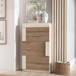 Pharao24.de Garderobenschuhschrank Schuhgarderobe mit einer Schublade 129 cm hoch