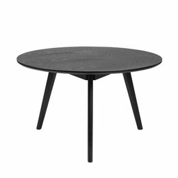 Pharao24.de Runder Couchtisch in Esche Schwarz 90 cm