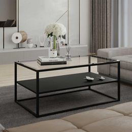 Pharao24.de Couchtisch Sofatisch in modernem Design mit Glasplatte