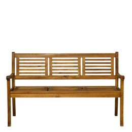 Pharao24.de Gartensitzbank aus Akazie Massivholz Armlehnen