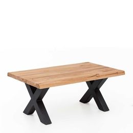 Pharao24.de Couchtisch Massivholz im Industry und Loft Stil 45 cm hoch