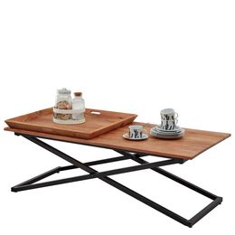 Pharao24.de Salontisch im Industry und Loft Stil abnehmbarem Tablett