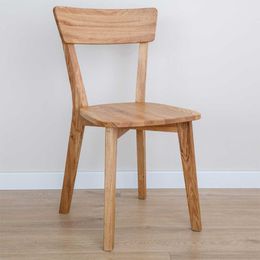 Pharao24.de Vollholzstuhl Wildeiche ge&ouml;lt im Skandi Design 43 cm Sitzh&ouml;he