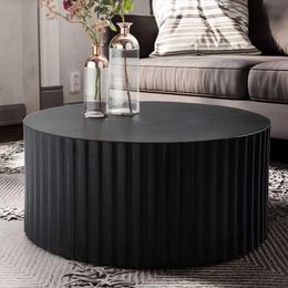 Pharao24.de Couchtisch Designtisch in runder Form - Schwarz