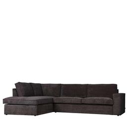 Pharao24.de Ecksofa in dunkel Grau Armlehnen