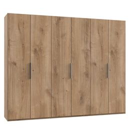 Pharao24.de Kleiderschrank mit 6 T&uuml;ren in Plankeneiche Holzoptik 300 cm breit