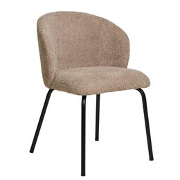Pharao24.de Esszimmerstuhl Esstischstuhl in Beige mit gepolsterter R&uuml;ckenlehne (2er Set)